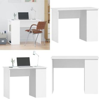 vidaXL Schreibtisch Wei&szlig; 100x55x75 cm Holzwerkstoff - Schreibtisch - B&uuml;rotisch - Holzwerkstoff - Wei&szlig;er Schreibtisch - Moderner Schreibtisch - Home & Living