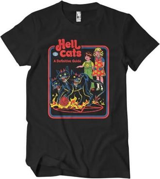 Steven Rhodes Officiellement sous Licence Hell Cats - A Definitive Guide T-Shirt pour Hommes (Noir), X-Large