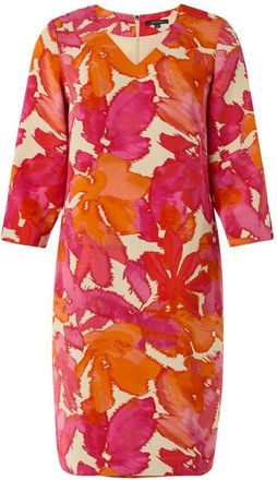 Comma Minikleid Kleid Gemustertes Kleid aus Cr&ecirc;pe