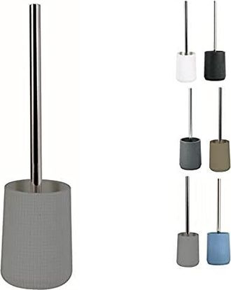 MSV Bad Serie Norden WC B&uuml;rste Toilettenb&uuml;rste Klob&uuml;rste WC Garnitur Grau