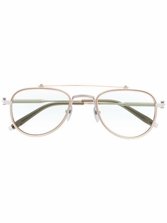 Akoni lunettes de vue &agrave; monture pilote - Argent