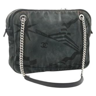 Chanel Pre-owned Vintage Canvas Schultertasche - - Pre-owned - Damen - Schwarzk - ONE SIZE