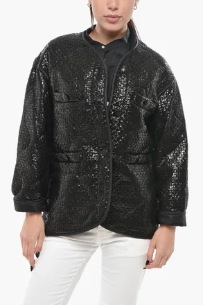 R13 Nylon Tweed Quilted Jacket R13