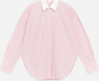 Arket Popeline-Hemd Mit Lockerer Passform -Rosa