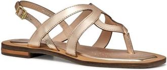 Geox Femme D Sozy QC C Sandale à glissière, Lt Gold, 40 EU