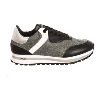 Liu Jo Glitzer-Sneakers mit Metallic-Details - - Shoes - Damen - Schwarzk - 37 EU