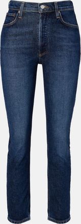 A Gold E Jean droit Riley raccourci à taille haute