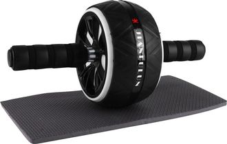 Happyyami ASAKKURA Bauchroller mit Knieschoner Wei&szlig; Bauchmuskeltrainer Rolle aus Robustem Material f&uuml;r M&auml;nner Frauen Rutschfestes Fitnessger&auml;t f&uuml;r Effektives Kr