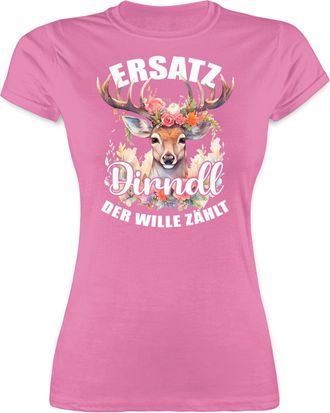 Shirtracer Shirt Damen - Kompatibel mit Oktoberfest - Dirndl Ersatz - Der Wille z&auml;hlt - M - Rosa - Tshirt Tracht w&auml;sche trachtenshirt bayrische Hirsch t-Shirt Di