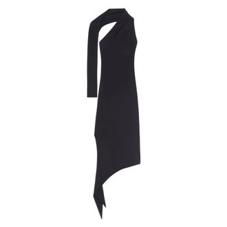 Courr&egrave;ges Asymmetrisches schwarzes Cr&ecirc;pe-Kleid - - Dresses - Damen - Schwarzk - M