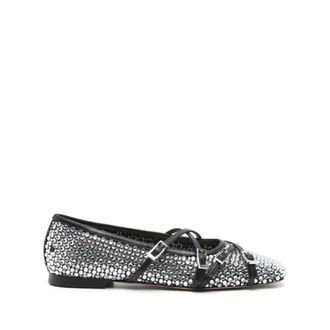 Mach & Mach Crystal Net Ballerina Flats - - Shoes - Damen - Grau - 37 EU