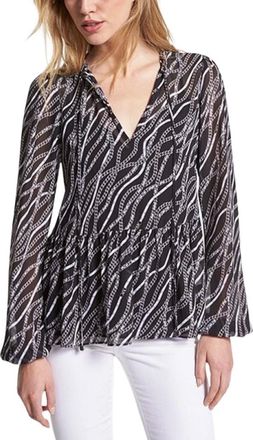 Michael Kors Femme, Blouses et Chemises, Noir, Taille: 40 FR Ms341Jz8Ev Blouse