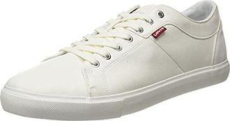 Levi's Homme Woodward Bottes Plates, Blanc Régulier, 43 EU