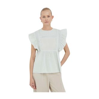 2nd Day 2Ndday - Blouse en Coton Doux - Femme - Blouses et Chemises - Vert - Taille: 42 FR