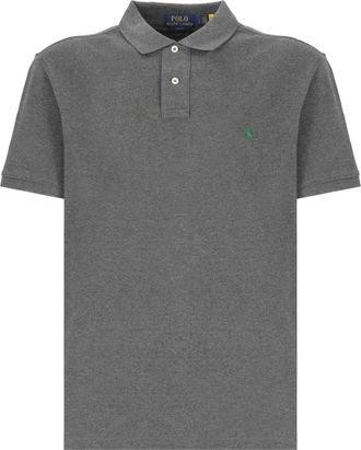 Ralph Lauren Homme, Tops, Gris, Taille: L Polo Logo Brod&eacute;