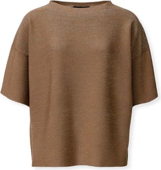 Fabiana Filippi Femme, Pulls, Brun, Taille: 42 FR Maxi T-shirt