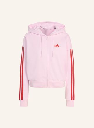 adidas Essentials 3-Streifen French Terry Kapuzenjacke pink