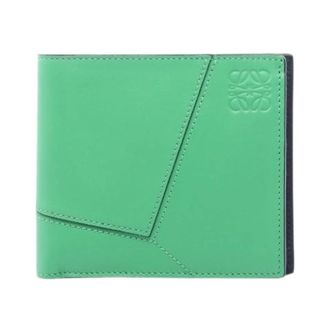 Loewe Pre-owned Puzzle Leder Bifold Geldb&ouml;rse - - Pre-owned - Damen - Gr&uuml;n - ONE SIZE