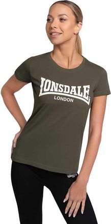 Lonsdale Frauen T-Shirt CARTMEL Olive/White XS