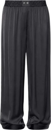 Zadig&Voltaire Femme, Pantalons, Noir, Taille: 38 FR Pantalon Large Satin&eacute;