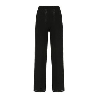 Marine Serre Stilvolle Straight Hose - - Trousers - Damen - Schwarzk - S