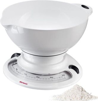 Westmark Balance de Cuisine avec Bol - Ensemble Pratique pour Peser Les Ingr&eacute;dients pour la P&acirc;tisserie Ou la Cuisine, Empilable, Bol M&eacute;langeur 2,3 litres, Bala
