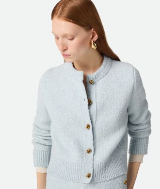Bottega Veneta Cardigan En Laine Bouclée - Bottega Veneta