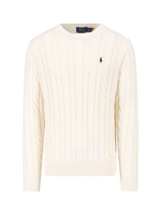 Polo Ralph Lauren Kabelstrick-Logo-Pullover