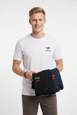 Mustang Jeans T-Shirt MUAlex 3-Pack (Packung, 3-tlg) auch ideal zum Unterziehen