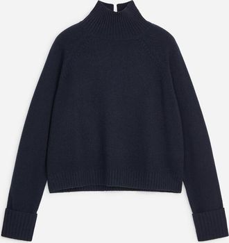 Arket Wollpullover Mit Rollkragen -Blau
