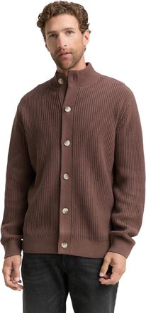 Tom Tailor Herren 1048729 Strickjacke mit Knopfleiste, 38833-Bag Brown, 3XL