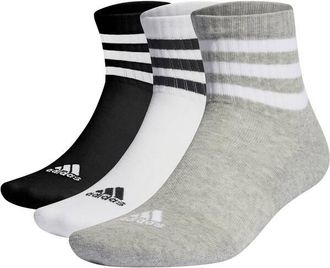 adidas Herren Socken 3-Streifen Cushioned Sportswear Mid-Cut, 3 Paar