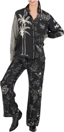 Me369 Femme, Blouses et Chemises, Noir, Taille: 36 FR Shirt 224L31200