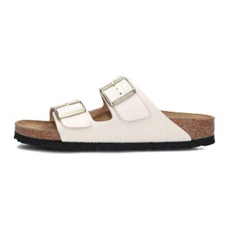 Birkenstock Wei&szlig;e Sommer Pantoletten Arizona Stil - - Shoes - Damen - Wei&szlig; - 37 EU