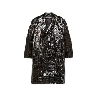 Junya Watanabe Croc-effect Double-breasted Coat