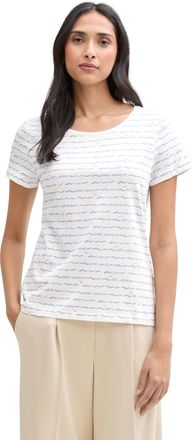 Tom Tailor Plussize Plus Size - T-Shirt im Material-Mix, Real Navy Blue, 44