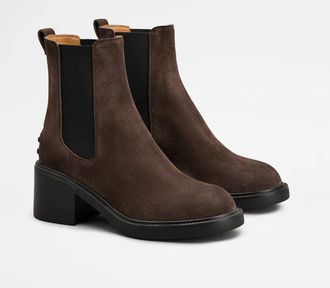 Tod's Suede Chelsea Boots - Brown