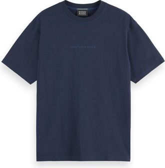 Scotch & Soda Seasonal Core T-Shirt mit lockerer Passform, Sky Captain 401, XXL