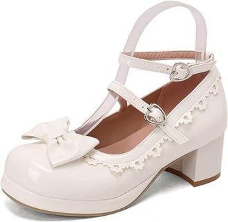 Generic Femmes Escarpins Femme légantes Sandale style victorien bout rond Chaussures vintage pour Dame Mariage Bureau