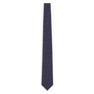 Emporio Armani Blaue Seidenkrawatte Eleganter Stil - - Accessories - Herren - Blau - ONE SIZE