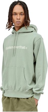 Thisisneverthat Homme, Sweatshirts et sweats &agrave; capuche, Vert, Taille: L T-Logo Sweat &agrave; capuche