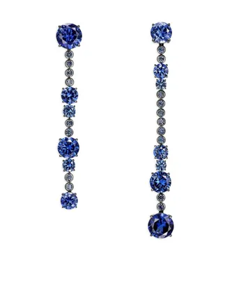 Anabela Chan boucles doreilles Love and Pain Kashmir en or blanc 18ct - Argent