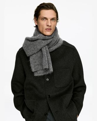 Arket Schal Aus Alpakawolle Und Wolle -Grau