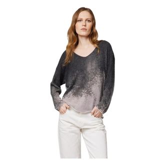 Alpha Studio Maglia Scollo V - - Knitwear - Damen - Schwarzk - M