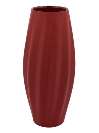 Generic Designer Vase Aura - Carbon-Edition Größe XL (26,7cm), Dekovase/Blumenvase für Schnittblumen und Trockenblumen, wasserdicht inklusive Glaseinsatz (Rot