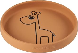 Done by Deer Silkon Teller Raffi Giraffe Mustard Kinder &Oslash; 18 x H 2,5 cm