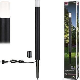 Paulmann 94386 LED Außenleuchte Pollerleuchte Flarea IP65 600mm incl. 1x3,1 Watt Schwarz Außenlampe Aluminium 3000 K