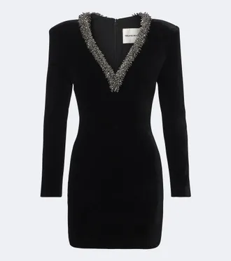 Roland Mouret Verziertes Minikleid aus Samt