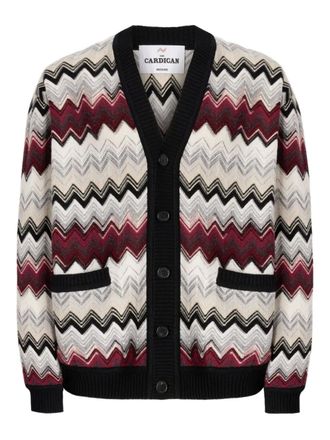 Missoni cardigan à motif de chevrons - Blanc