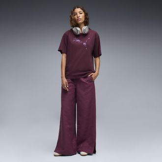 Puma Pantalon d&eacute;contract&eacute; Essentials Elevated Darling Femme, Accessoires, Rouge, XL